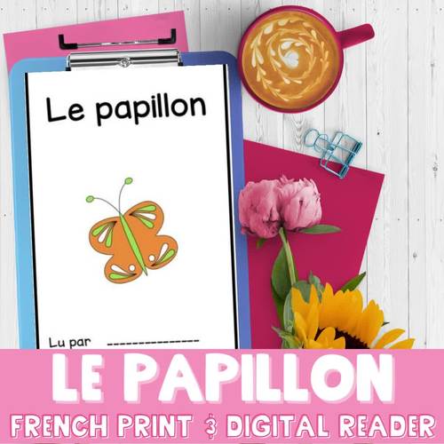 Le papillon French Butterfly Spring Reader - Printable & Boom Cards ...