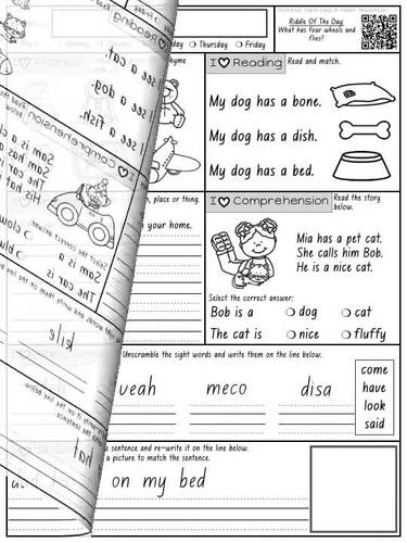 Mornings Made Easy Set Two! First Grade Morning Work in NSW Foundation Font