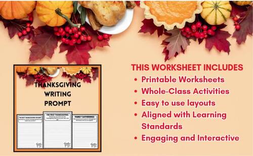 Feathers, Food & Feelings: Thanksgiving Writing Activities by Learnwith ...