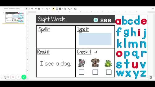 Pre-Primer Sight Word Activities Google Slides & BOOM CARDS - Distance ...