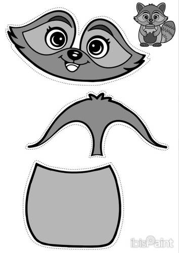 Raccoon craft | Forest Zoo Animals Craft Activities Bulletin Board