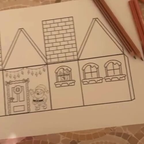 3D Winter Paper House Craft and Writing Activity | Christmas Craft