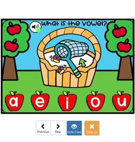 Boom Cards - Apple Vowels by To Teach A Mockingbird | TpT