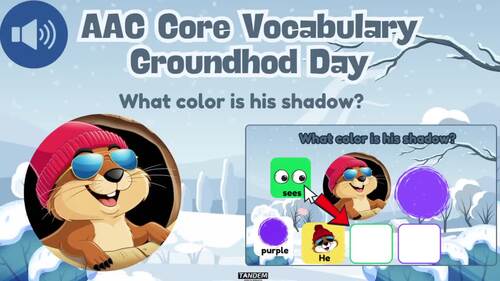 Groundhog Day Core Vocabulary Drag-and-Drop Activity by Tandem Speech ...