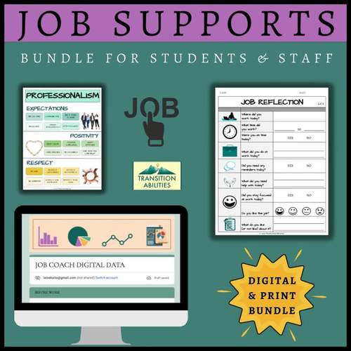 SUPPORTING STUDENTS ON THE JOB BUNDLE | For Students & Job Coaches