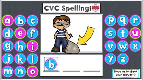 Short A CVC Spelling Drag and Drop Activity Google Classroom Distance ...