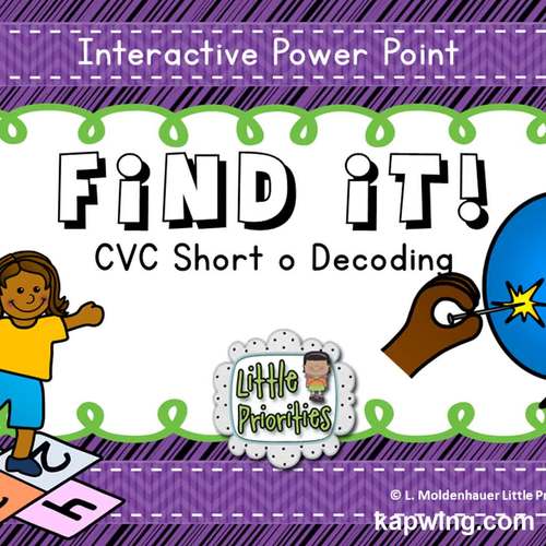 Short Vowel CVC Words - Interactive Find It Activity Growing Bundle