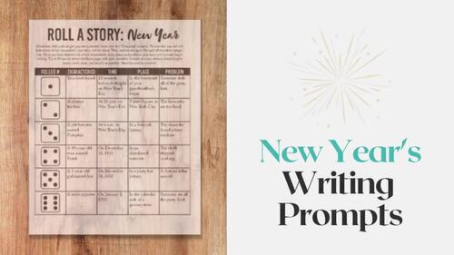 Roll a Story New Year's Narrative Writing Activity | January ELA Project