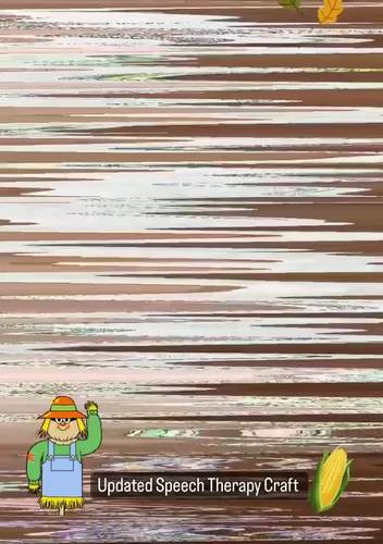 Speech Scarecrow Craft Articulation plus Bonus language craft activities
