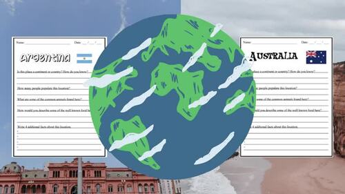 THE CONTINENT COUNTRY BUNDLE OF BUNDLES!!! MEGA RESEARCH WORKSHEETS ...