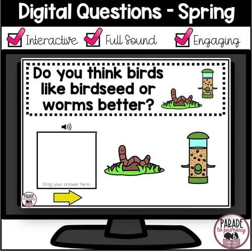 DIGITAL Questions of the Day - Spring #2 - Distance Learning - Boom Cards