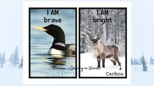 Arctic, Tundra Animals Growth Mindset Affirmation Posters by Growing In ...
