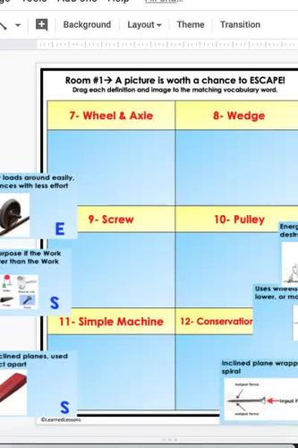 Simple Machines Digital Escape Room, Simple Machines Breakout Room