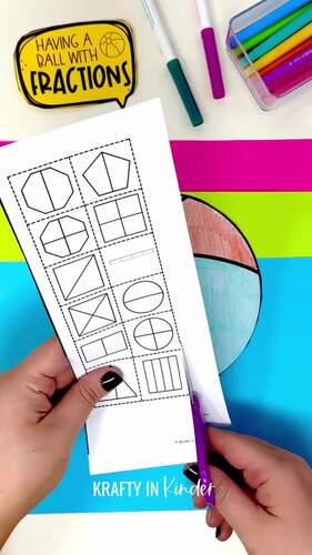 Summer Math Craft Fraction Craft Halves & Fourths End of the Year Math ...