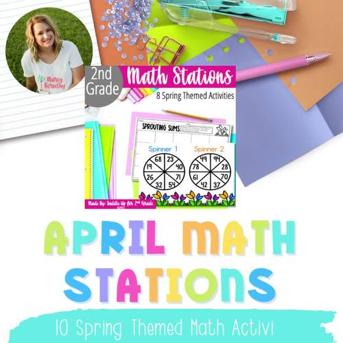 April Math Centers for 2nd Grade Easter Spring Math Stations with ...