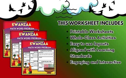 Kwanzaa Math Word Problems: 40 Fun & Engaging Questions for Grades 2-8