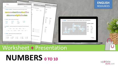 Numbers 0 to 10 in English | Worksheet, presentation, answer key and MP3
