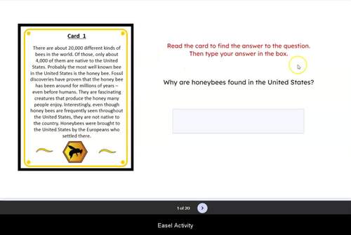 Bees Scavenger Hunt with Easel Option by CarolJ Creations | TPT