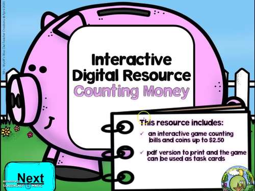 Interactive Digital Counting Money Resource # 1 | TPT