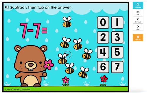 Subtraction Boom Cards™ | February Boom Cards™ by Miss M's Reading ...