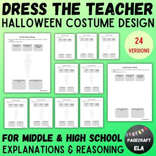 Halloween Costume Design Activity "What Should My Teacher Be" Reasoning ...