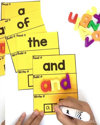 Sight Word Fluency Practice Task Cards for Kindergarten by Suburban Teacher