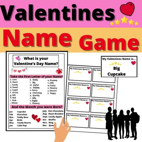 Valentines Day Name Game Activity Group Activities by IncredibleDesigns