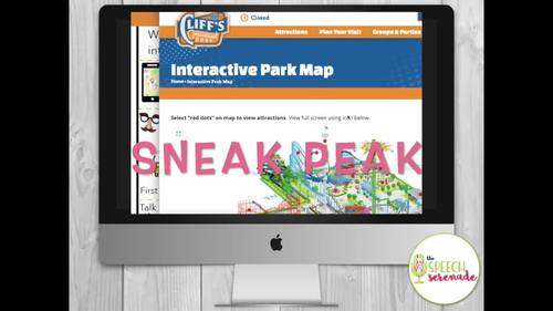 NO PRINT Map My Language Map Skills Amusement Park Virtual Trip | TPT