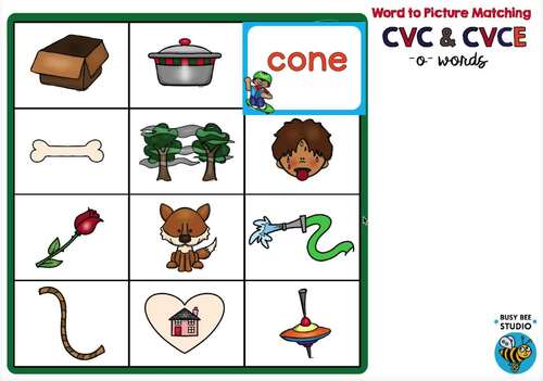 SHORT AND LONG O VOWEL GAME PHONICS BOOM CARDS CVC CVCE WORD TO PICTURE ...