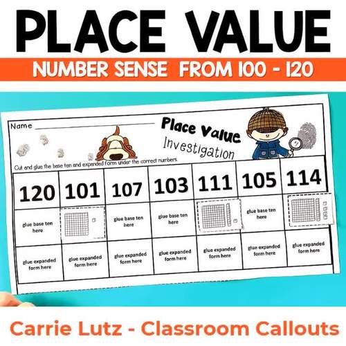 Place Value Worksheets 100 to 120 – Hundreds Tens & Ones | TPT