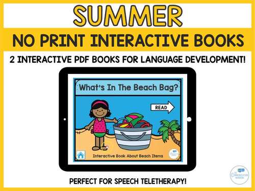 Summer No Print Digital Interactive Books ESY by Communication Window