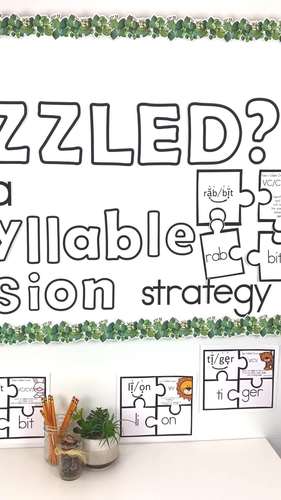 Science of Reading Syllable Division Bulletin Board Kit Orton-Gillingham