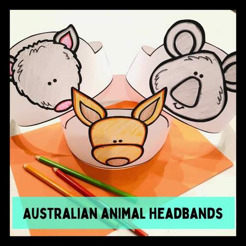 Australian Animal Hats | Australian Animal Crowns | Headband Activity