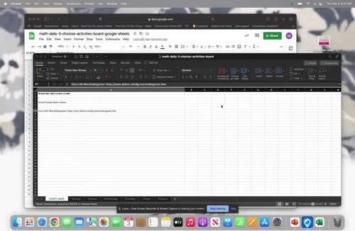 Math Daily 3 Choice Activities Board | Editable Excel & Google Sheets