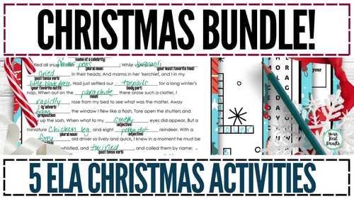 Middle School Christmas Holiday Activities English ELA BUNDLE | Games & Fun