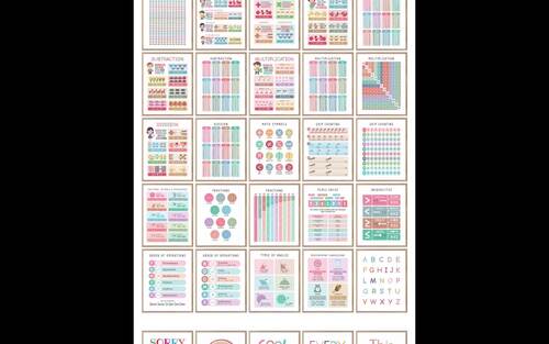 Set of 225 Educational Posters, Neutral Montessori Classroom Decor ...