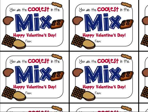 Chex Mix Valentine's Day Gift Tag- You are the COOLEST in the Mix ...