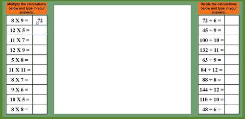 Mystery Digital Pixel Art NO PREP - Witch Multiplication and Division to 12