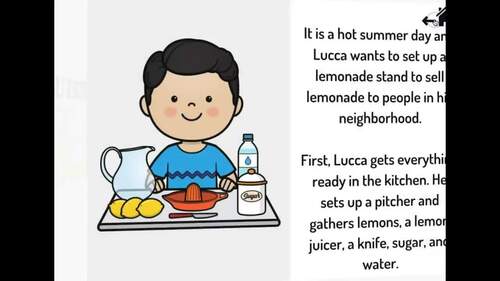 Lucca's Lemonade Mixed Group Boom Cards™ - Speech and Language Therapy