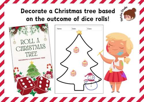 Roll your Christmas tree Draw & Creativity - Kindergarten & Elementary