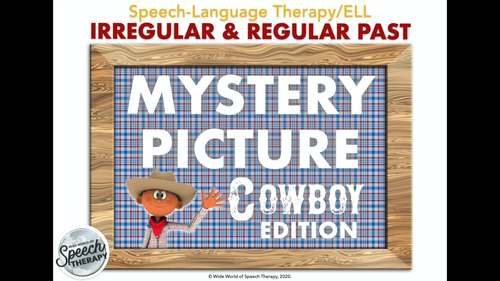 Irregular and Regular Past Tense Verbs Cowboy Mystery Picture Boom Cards™