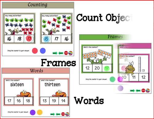 Counting Teen Numbers 10-20 Digital Activities by Aussie Waves | TPT
