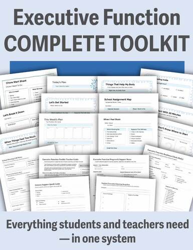 Executive Function Toolkit | Student & Teacher Support System by K&K ...