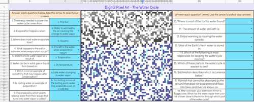 Digital Science Pixel Art Mystery Picture The Water Cycle Google