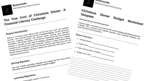 Christmas Financial Literacy Project | The True Cost of Christmas Dinner
