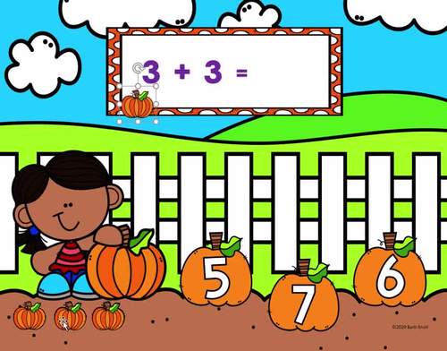 Digital Pumpkin Additon Numbers to 10 by Barb Knoll | TPT