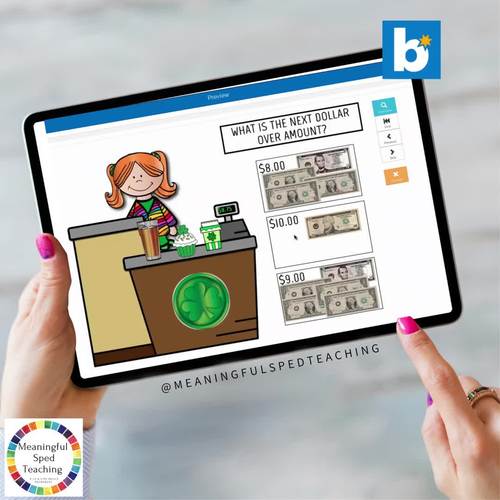 St. Patrick's Day Life Skills Counting Money Next Dollar Up Math Boom ...