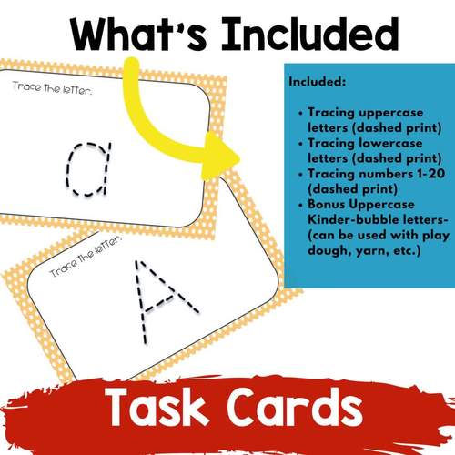 Autism, Special Education, Kindergarten- ABC-123 Writing Task Cards