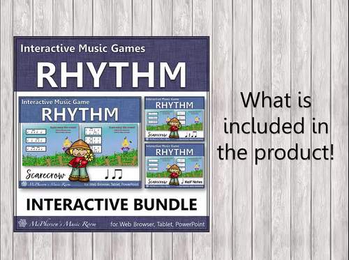 Fall Music Rhythm Games | Interactive Music Games {Scarecrow} | TPT