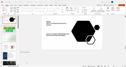 BBB4M INTERENATIONAL BUSINESS -Advantages of globalization and int'l trade